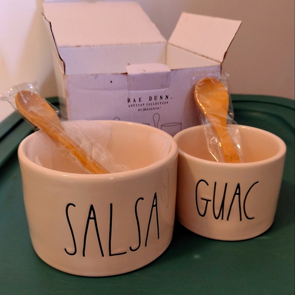 Rae Dunn | Kitchen | Rae Dunn By Magenta Guac Salsa Ceramic Bowls ...